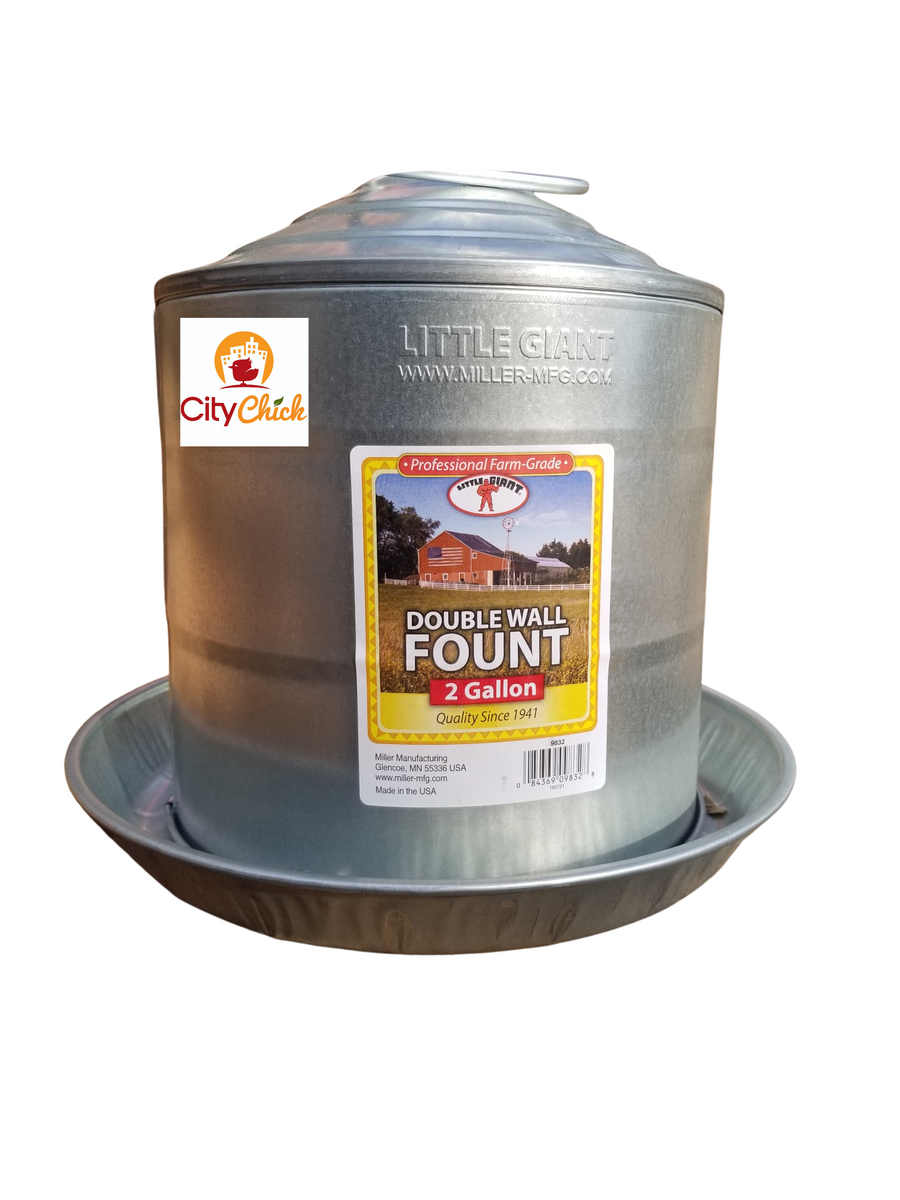 Double Wall Fount 2 Gallon Poultry Drinker – CityChick